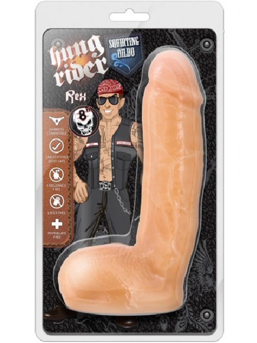 Фаллоимитатор с функцией семяизвержения "HUNG RIDER REX 8INCH SQUIRTING DONG" 20см