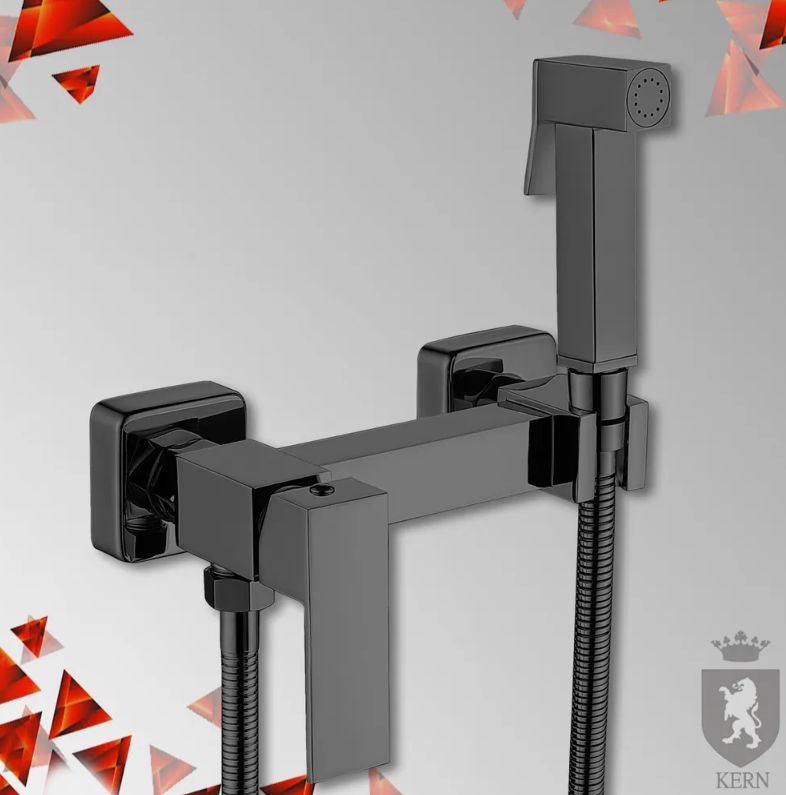 Смеситель встраиваемый для биде KERN 4035 вороненая сталь