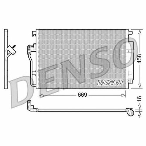 Радиатор кондиционера Denso dcn17056 для Mercedes SPRINTER 906; VW CRAFTER 3035 2E, CRAFTER 3050 2E,