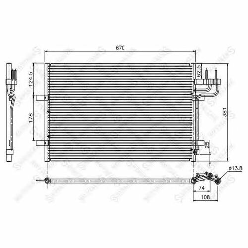 Радиатор кондиционера Stellox 1045036sx для Ford C-MAX, Focus II