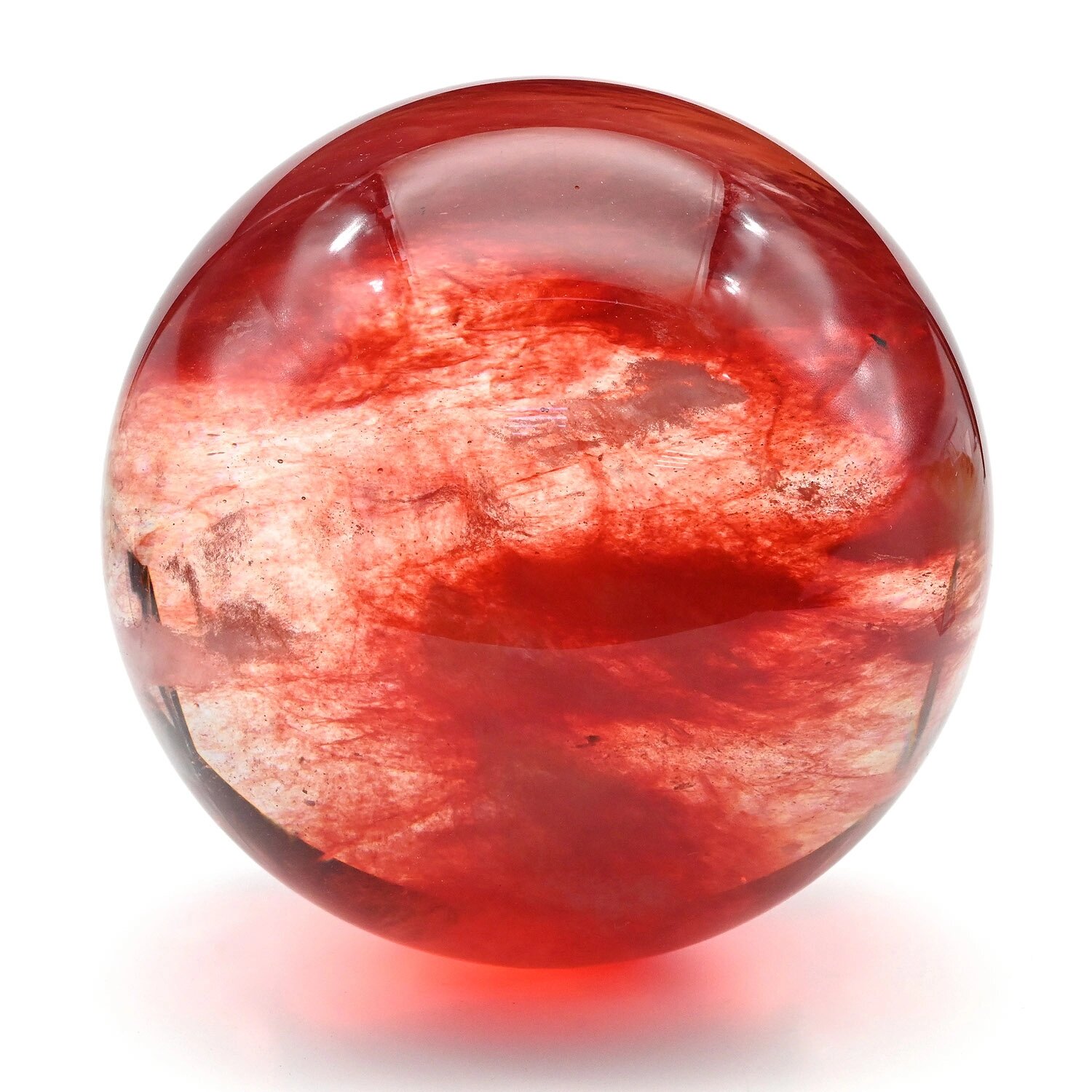 Шар из халцедона красного, диаметр 150мм .