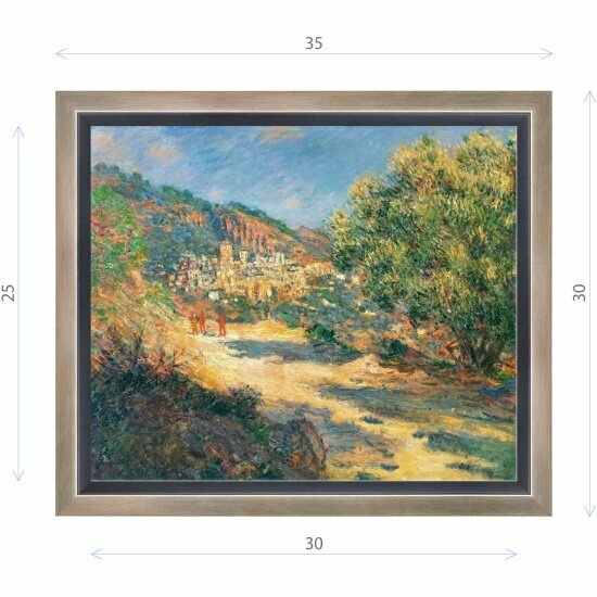 Картина Декор Депо Клода Моне Дорога в Монте-Карло Матовый холст в раме 30х35 см