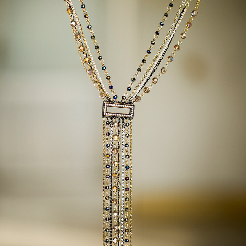 Колье, искусственный камень, стекло