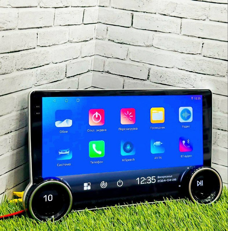 Автомагнитола Dv-Pioneer. ok K104 CarPlay, QLED сенсорный 9 дюймовый экран, 4 ядерный процессор, 2 крутилки