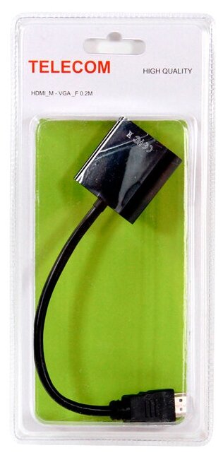 Переходник Telecom Кабель-переходник (TA558) HDMI(M) -> VGA(F) 6937510859436 /6926123463055