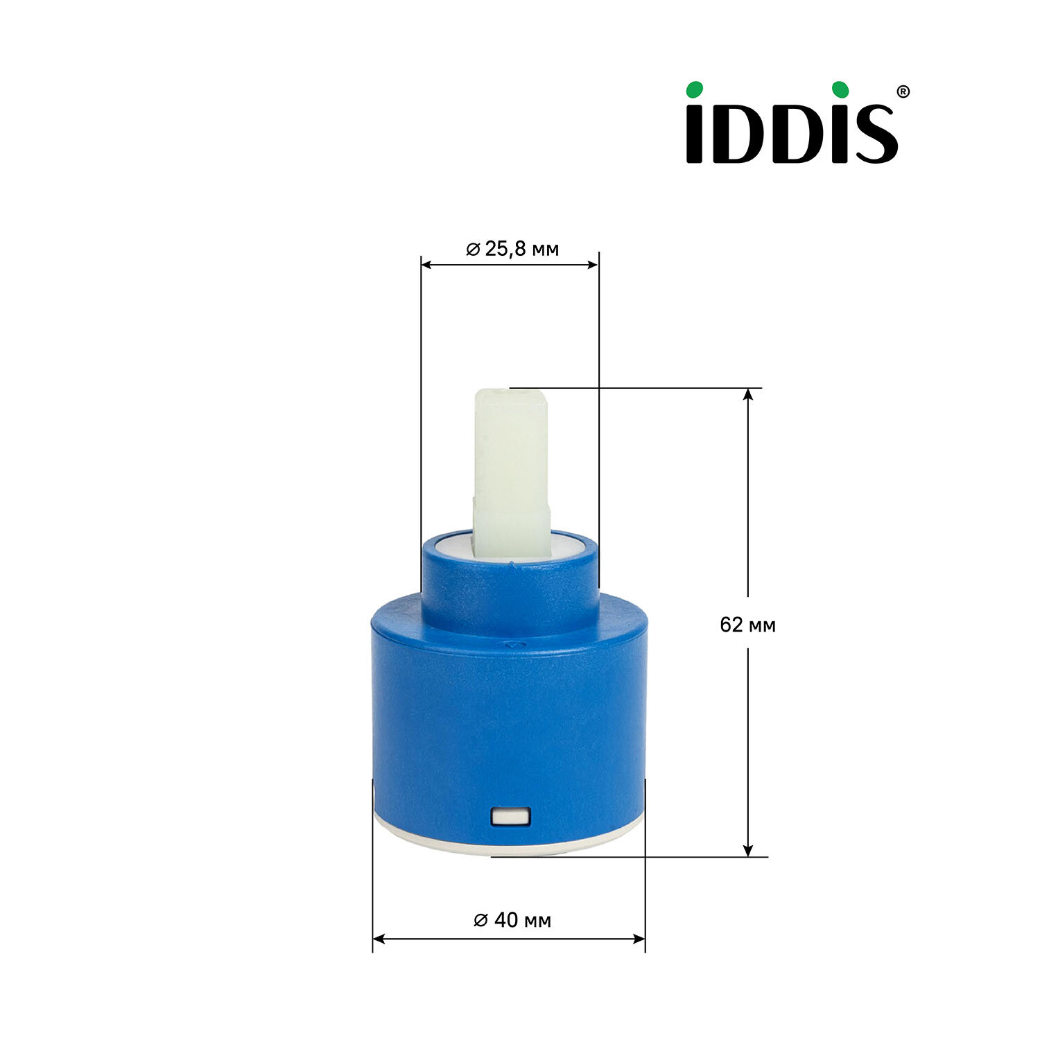 Картридж керамический для смесителя IDDIS Оптима Хоум (Optima Home) D40 BL SD #3 низкий 40 мм — фото 1
