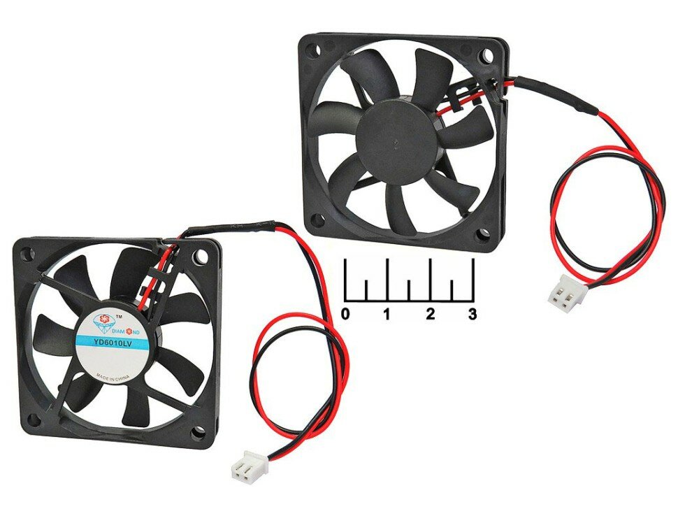 Вентилятор 5V 0.5A 60*60*10мм 6010 (разъем 2pin)
