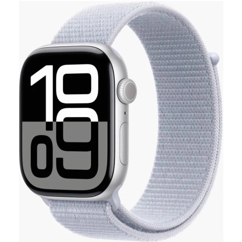Умные часы Apple Watch Series 10 46 мм Silver Aluminium Case with Blue Cloud Sport Loop