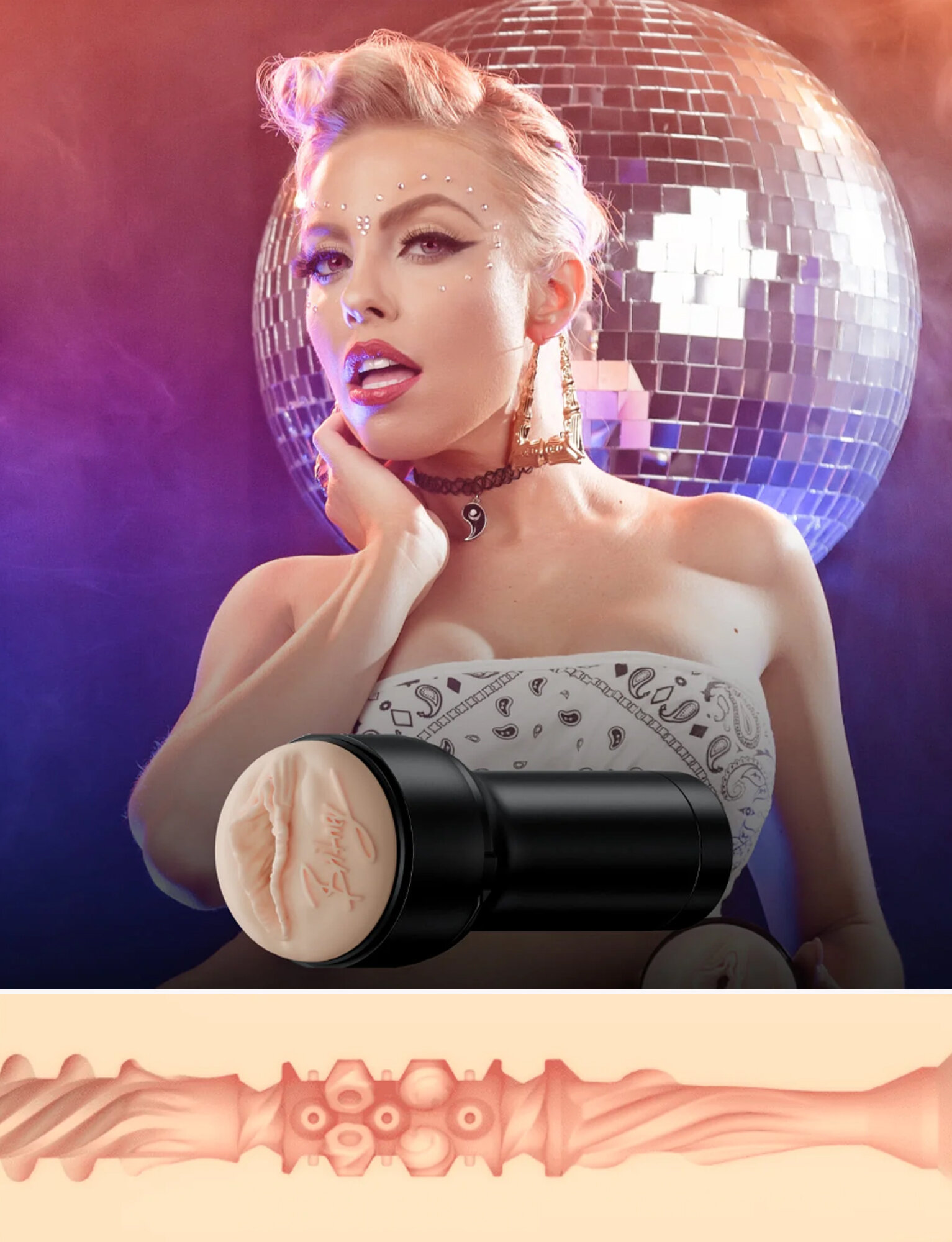 KIIROO Мастурбатор Feel Britney Amber 20018 (бежевый\черный)