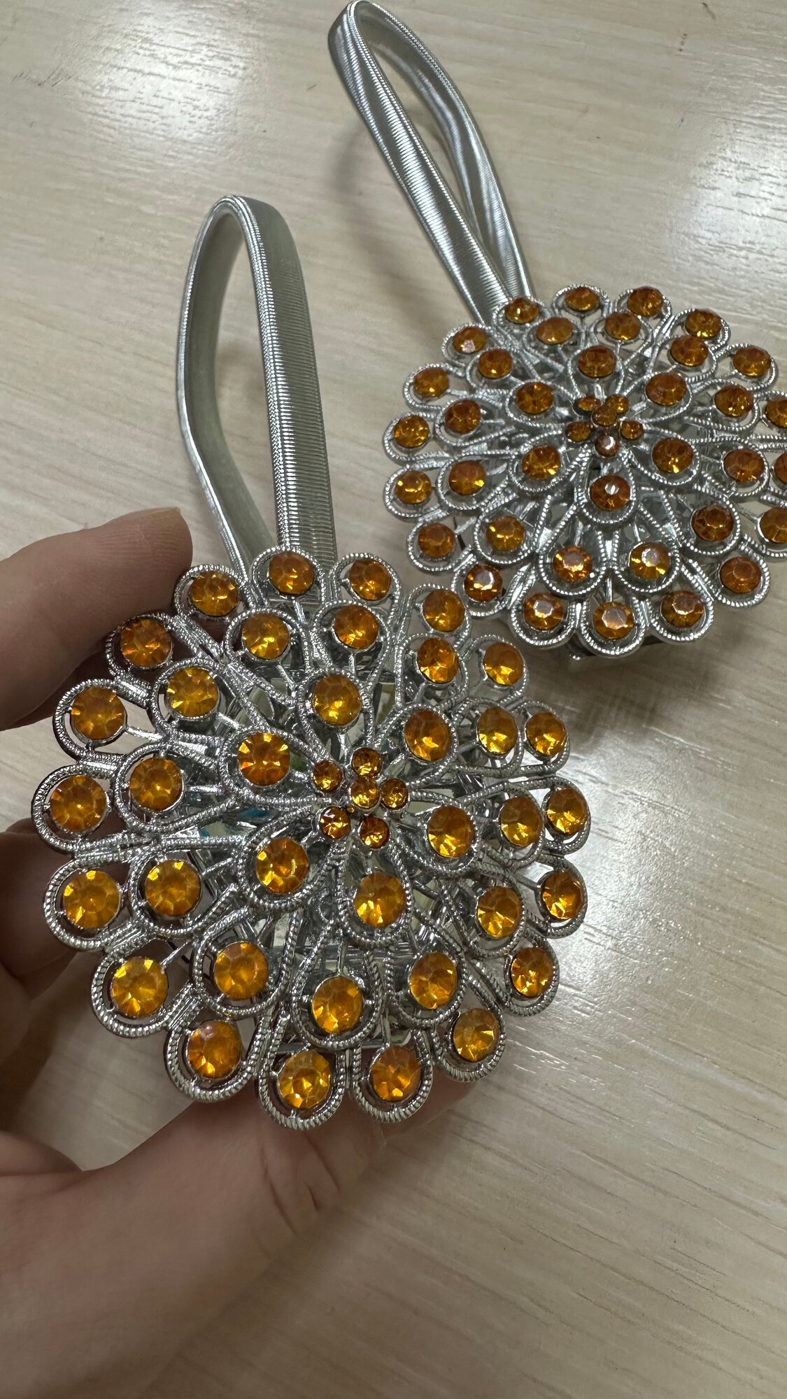 Подхват магнитный Кристалл оранжевый, 1шт