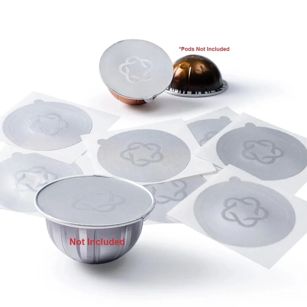 Многоразовые капсулы iCafilas для Nespresso Vertuo Next, 500 шт, фольга