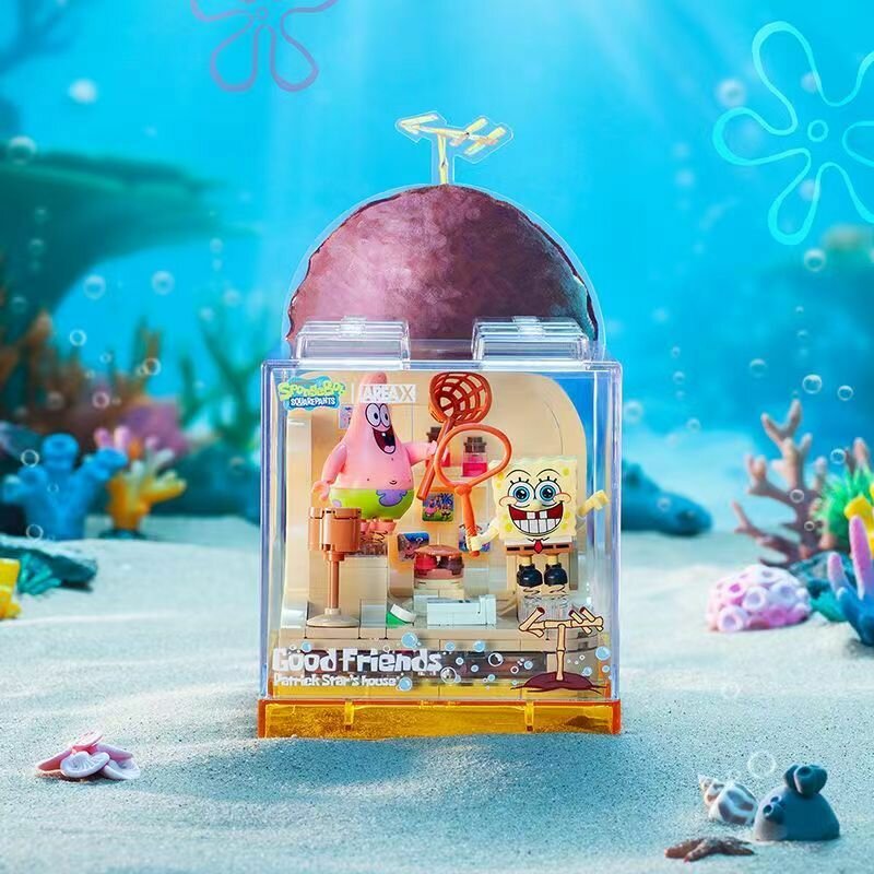 Конструктор AREA-X Губка Боб, Губка Боб Квадратные Штаны, Spongebob Square, Подарок на день рождения, Детские игрушки, Детские игрушки