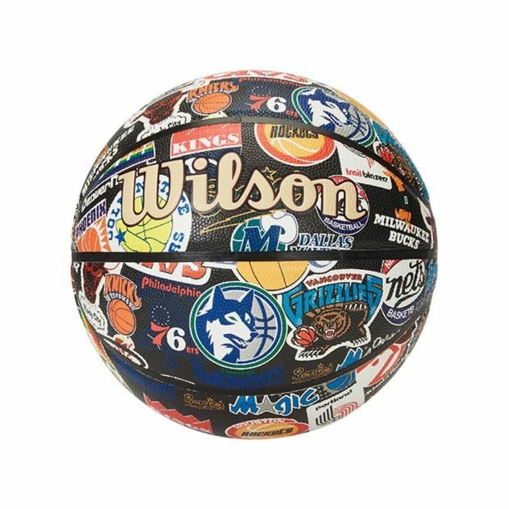 Мяч баскетбольный Wilson NBA ALL TEAM RETRO, WZ4028501CN7, размер 7