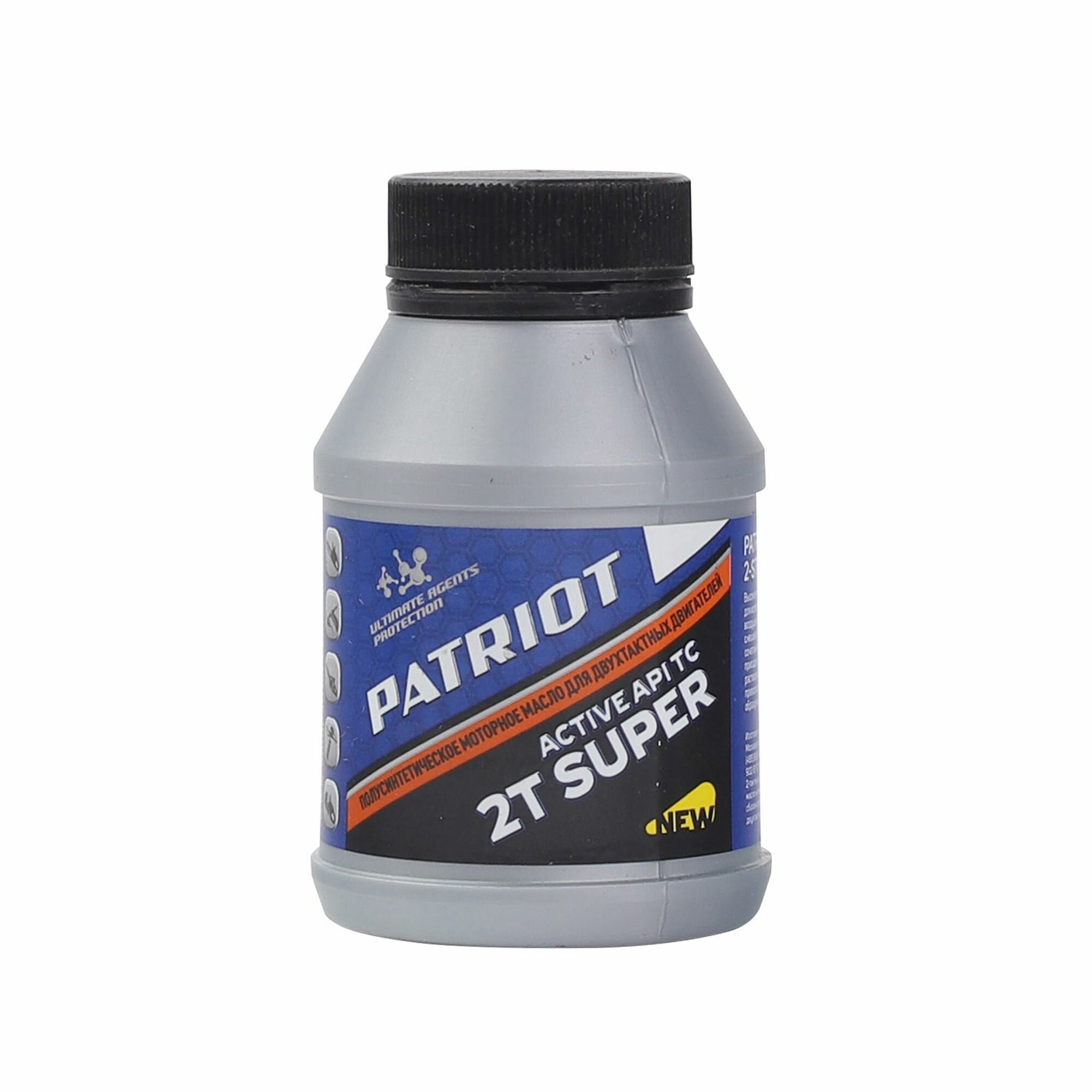 Масло 2-х тактное полусинтетическое PATRIOT Super Active 2T, 100мл, для садовой техники
