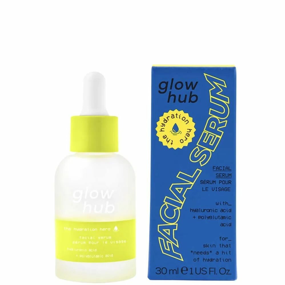 Интенсивно увлажняющая сыворотка для лица GLOW HUB Facial Serum 30ml