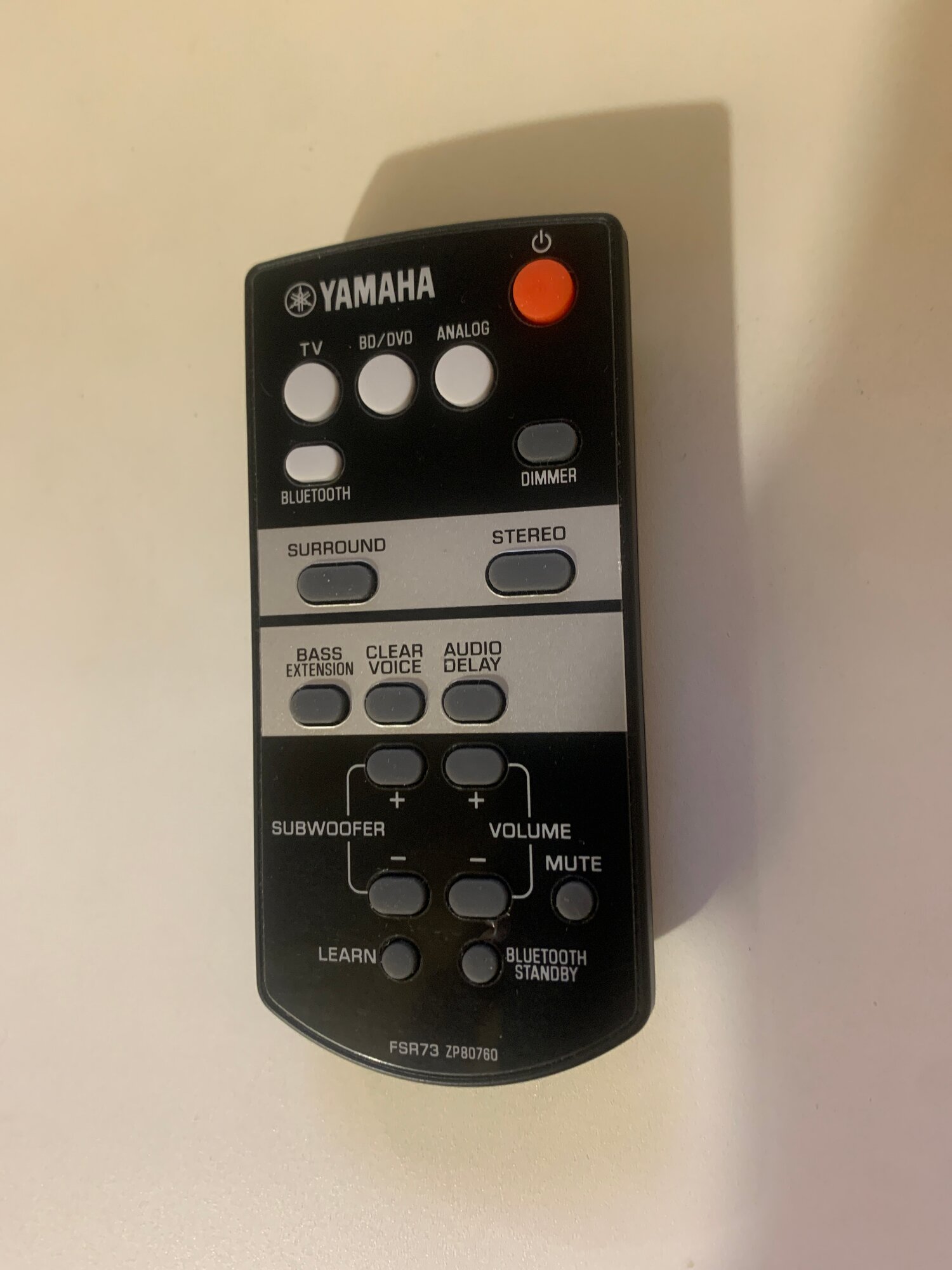 Пульт Yamaha FSR73 ZP80760, оригинальный, для Yamaha YAS-105