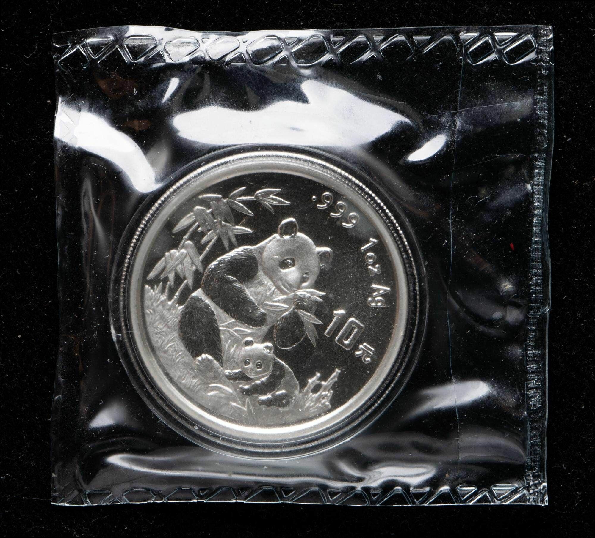 1996 Китай 1 oz Панда Серебряная монета