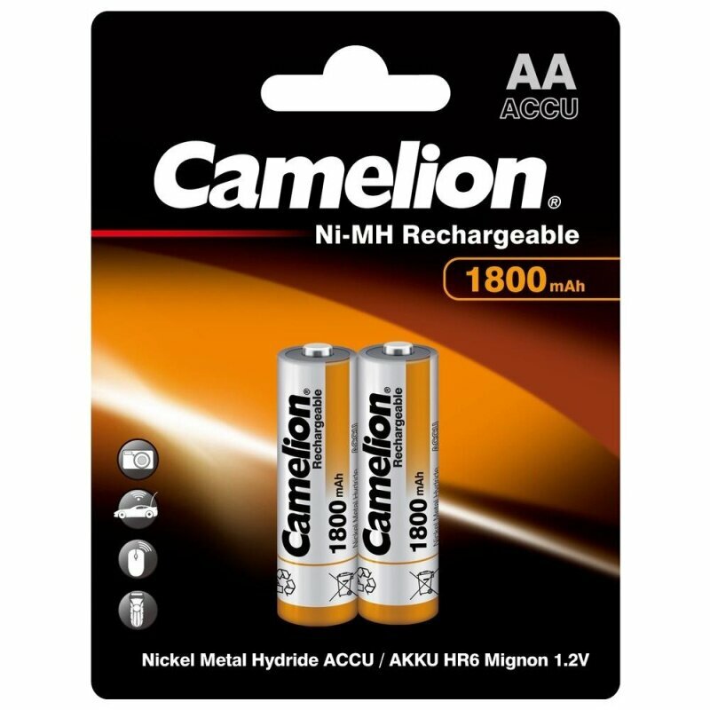 Батарейка Camelion AA-1800 mAh 2 шт, 1,2 V