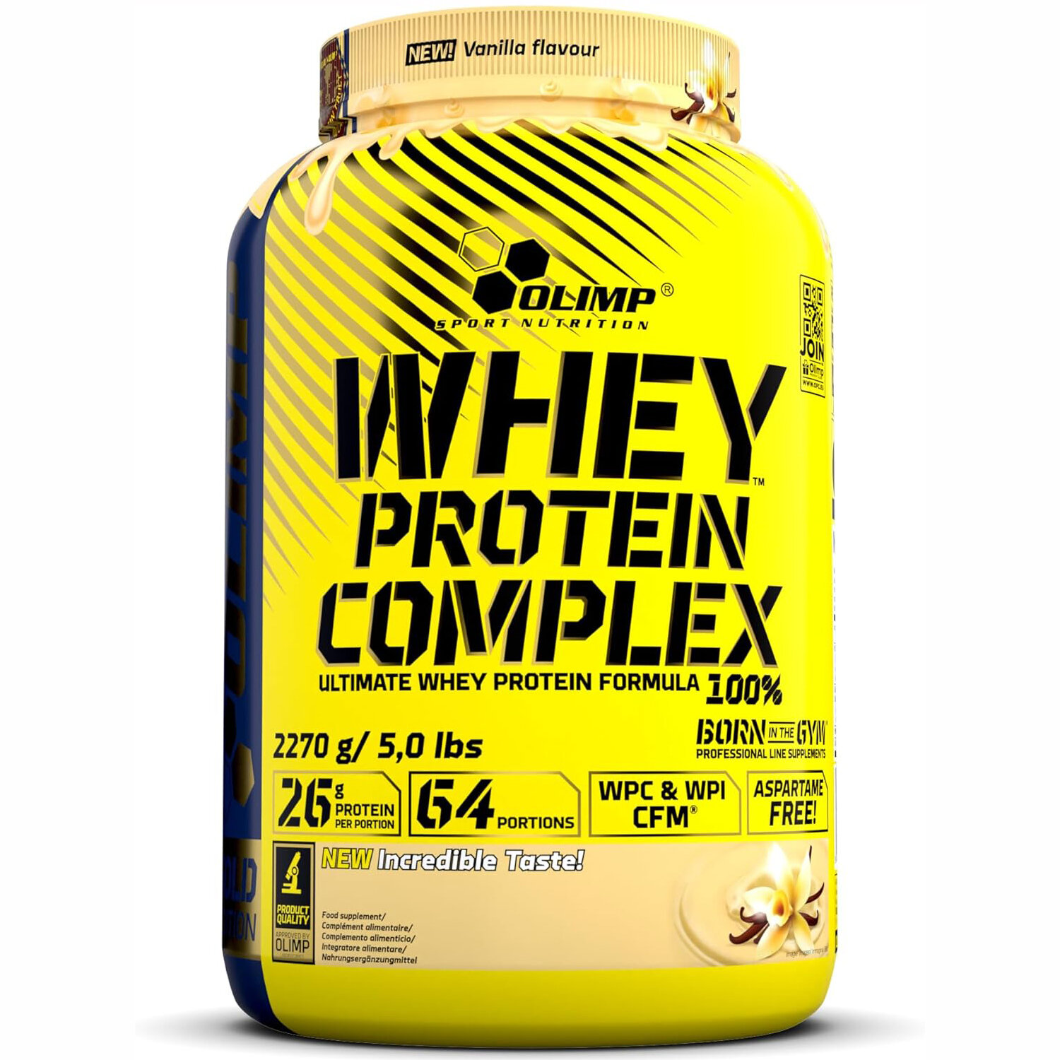 Olimp Whey Protein Complex 100% - 2270 грамм (банка), ваниль