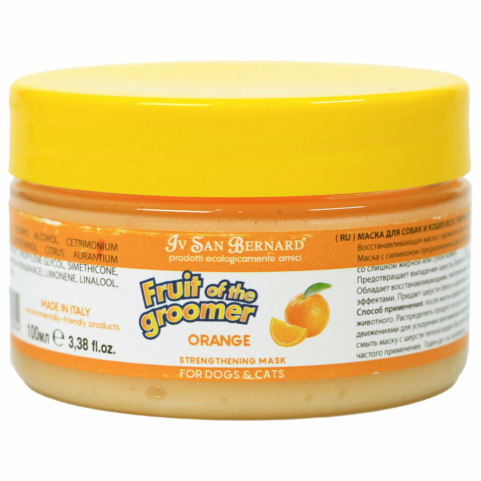 ISB Fruit of the Groomer Orange восстанавливающая маска для слабой выпадающей шерсти - 100 мл