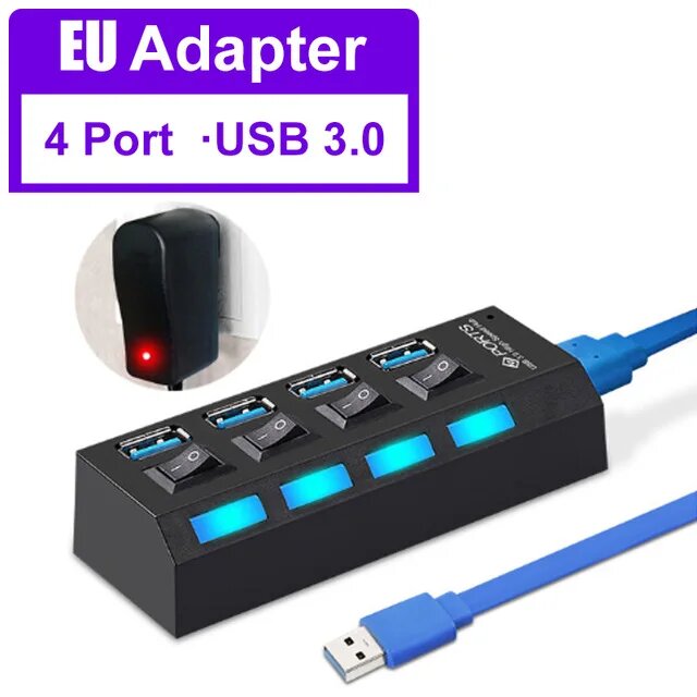 MAOZUA USB 3.0 хаб 4 порта