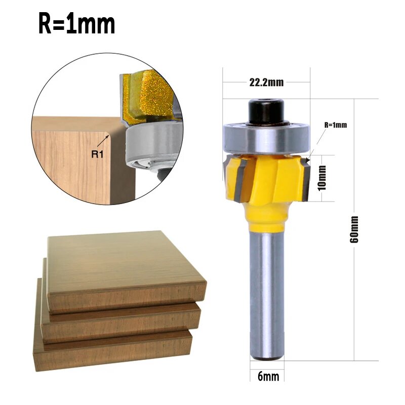 Фреза R1mm, Cutting Edge Length 6mm, ShankR1mm