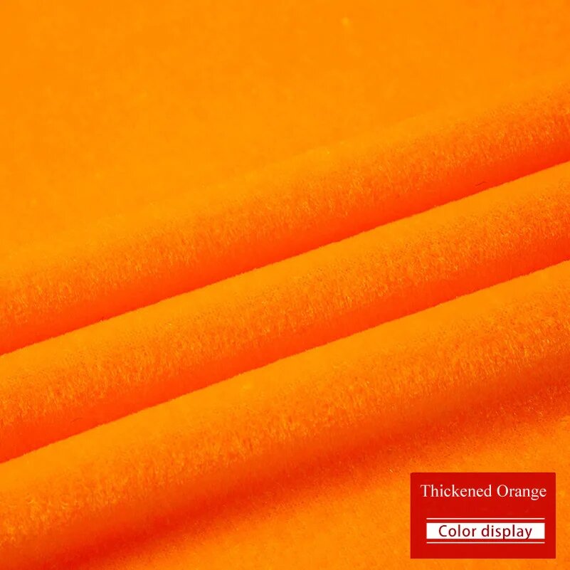 Золотистый бархатный велюр для мебели Оранжевый, Thickened Orange