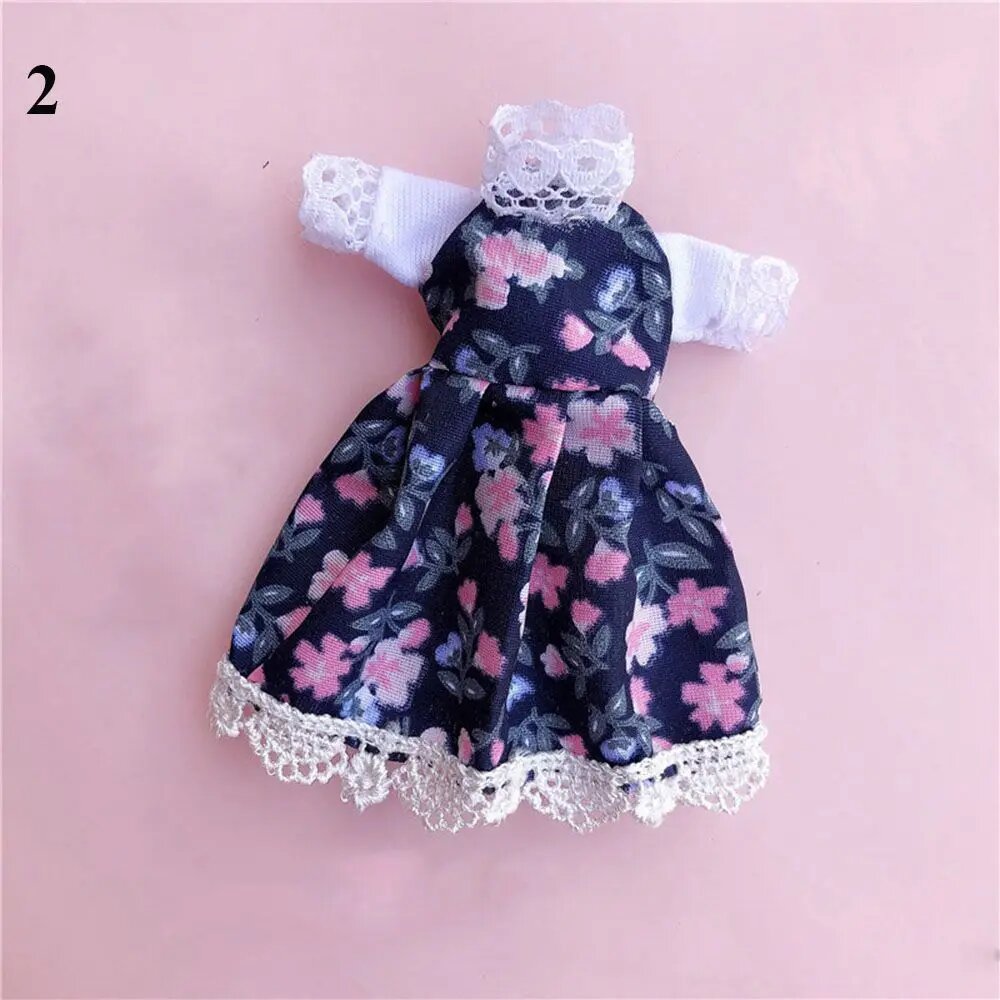 Мини-милая кукольная одежда, платья для куклы 16-17 см, модная юбка для Ob11 Gsc 1/12 Bjd Molly Body, аксессуары для одежды