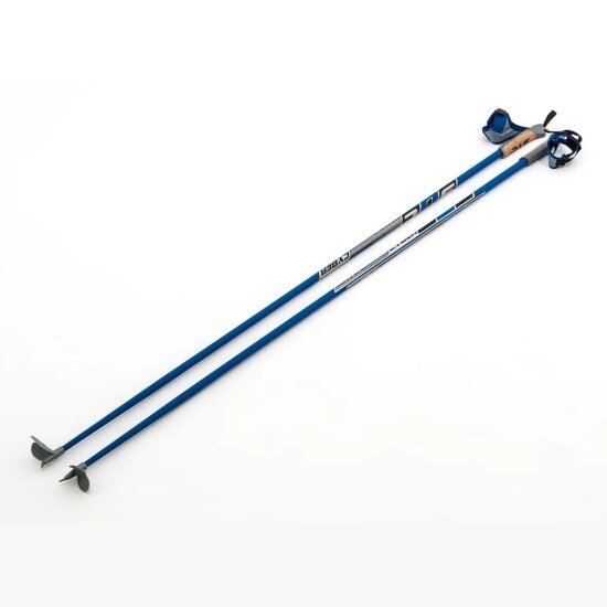 Палки лыжные Stc Cyber Blue гоночные гибрид 60/40, 130 см