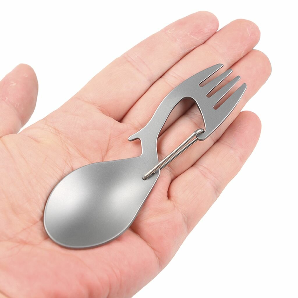 Многофункциональный инструмент Spork, нержавеющая сталь / для ложки, вилки, карабина и открывалки бутылок, обычный