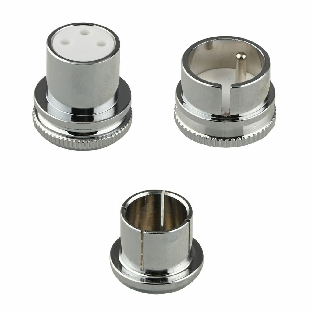 (1 комплект из 3) Позолоченные защитные крышки XLR Cap RCAXLR Male and Female - родиевое покрытие