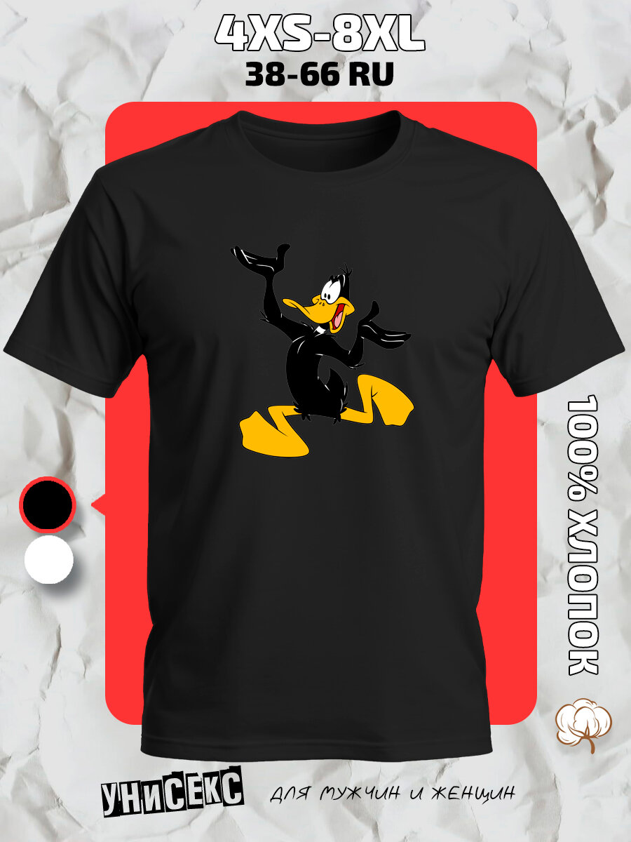 Футболка с принтом даффи дак daffy duck утка