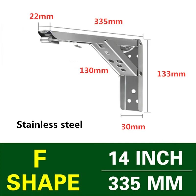 LETIITTGOO регулируемый металлический угловой кронштейн 14inch stainless