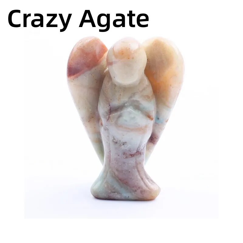 Фигурки ангелов из камня Crazy Agate