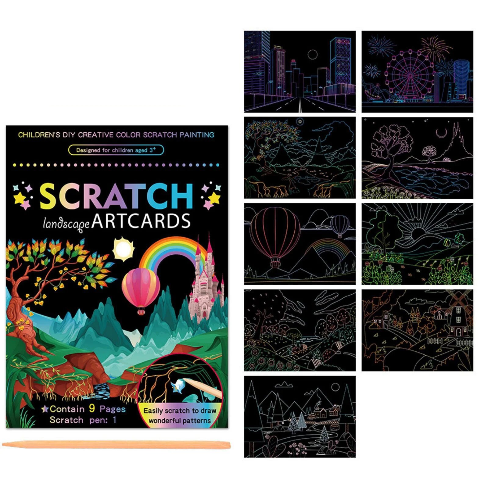 Детские игрушки, бумага для рисования, красочная книга для рисования с 1 ручкой для рисования на день рождения, рождественскую вечеринку, игровые наборы, подарки на Хэллоуин, рождественские подарки, подарки на день рождения