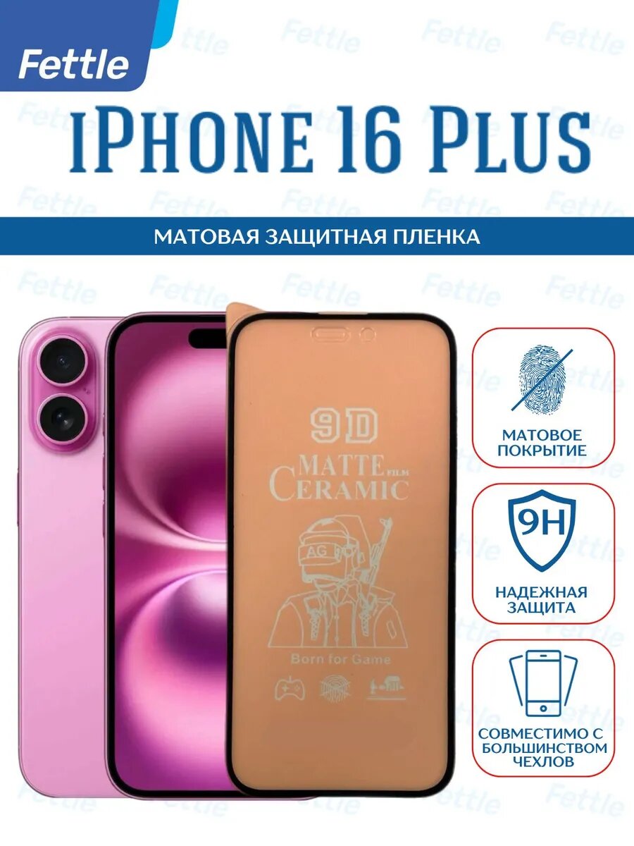 Матовая защитная пленка на IPhone 16 Plus