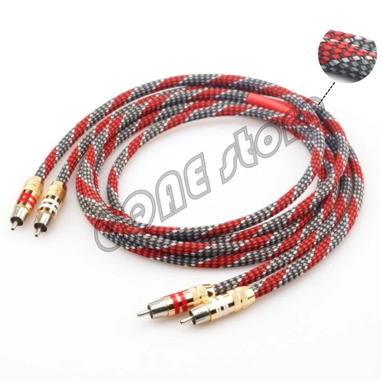 RCA кабель Hi-End 4N OFC посеребренный проводник 0,75 м