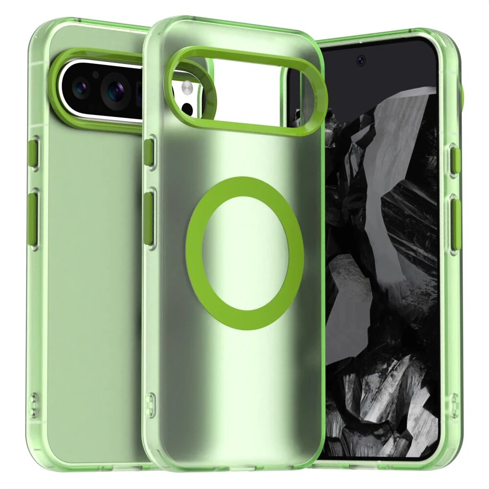 Зеленый полупрозрачный чехол для Google Pixel 8 Pro