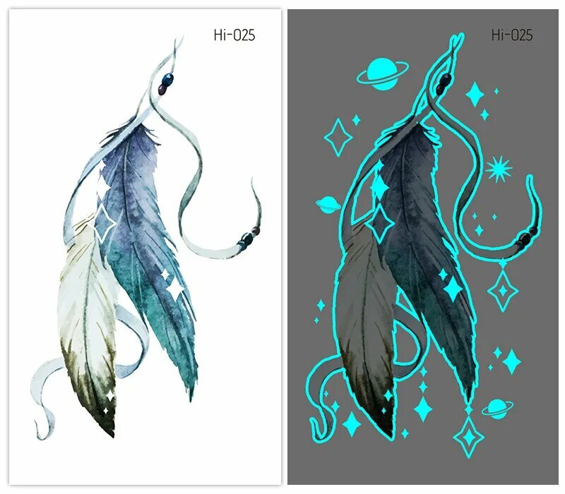 Светящиеся тату-наклейки Butterfly 1 шт Hi-025