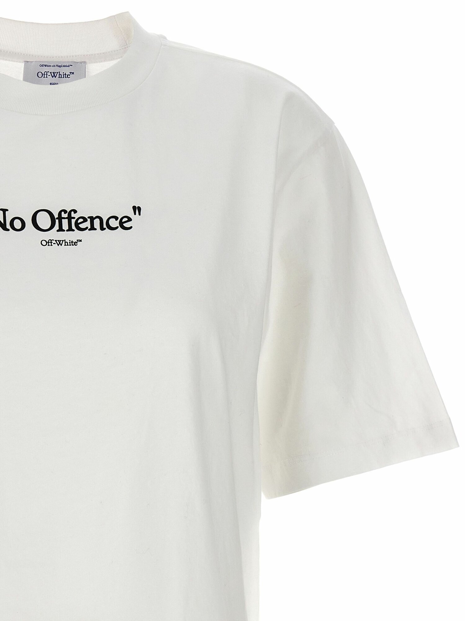 Футболка Off-White No Offence, размер 32, бежевый/белый — фото 1