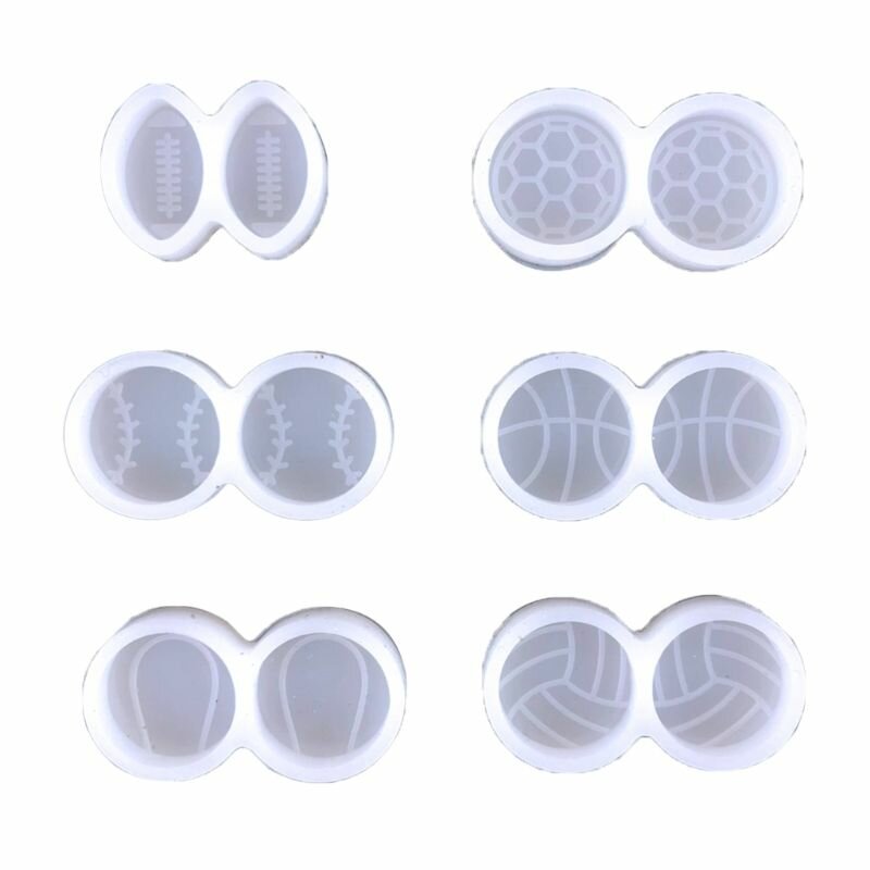 Набор из 6 частей, силиконовая форма для сережек-шариков-прозрачный