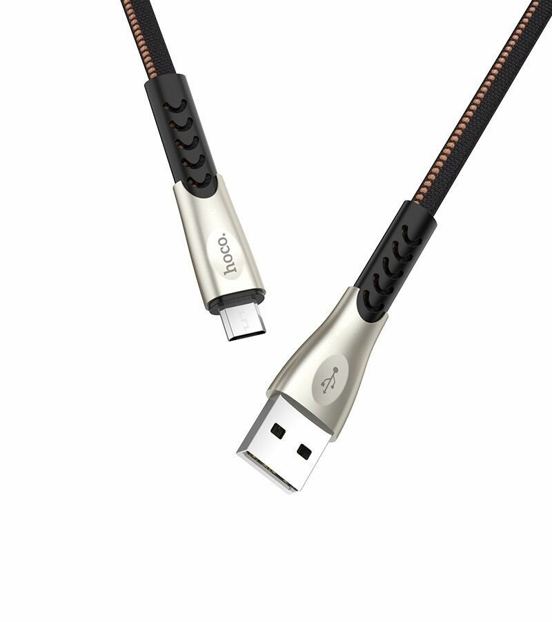 Кабель HOCO U48 Micro USB 2.4A черный