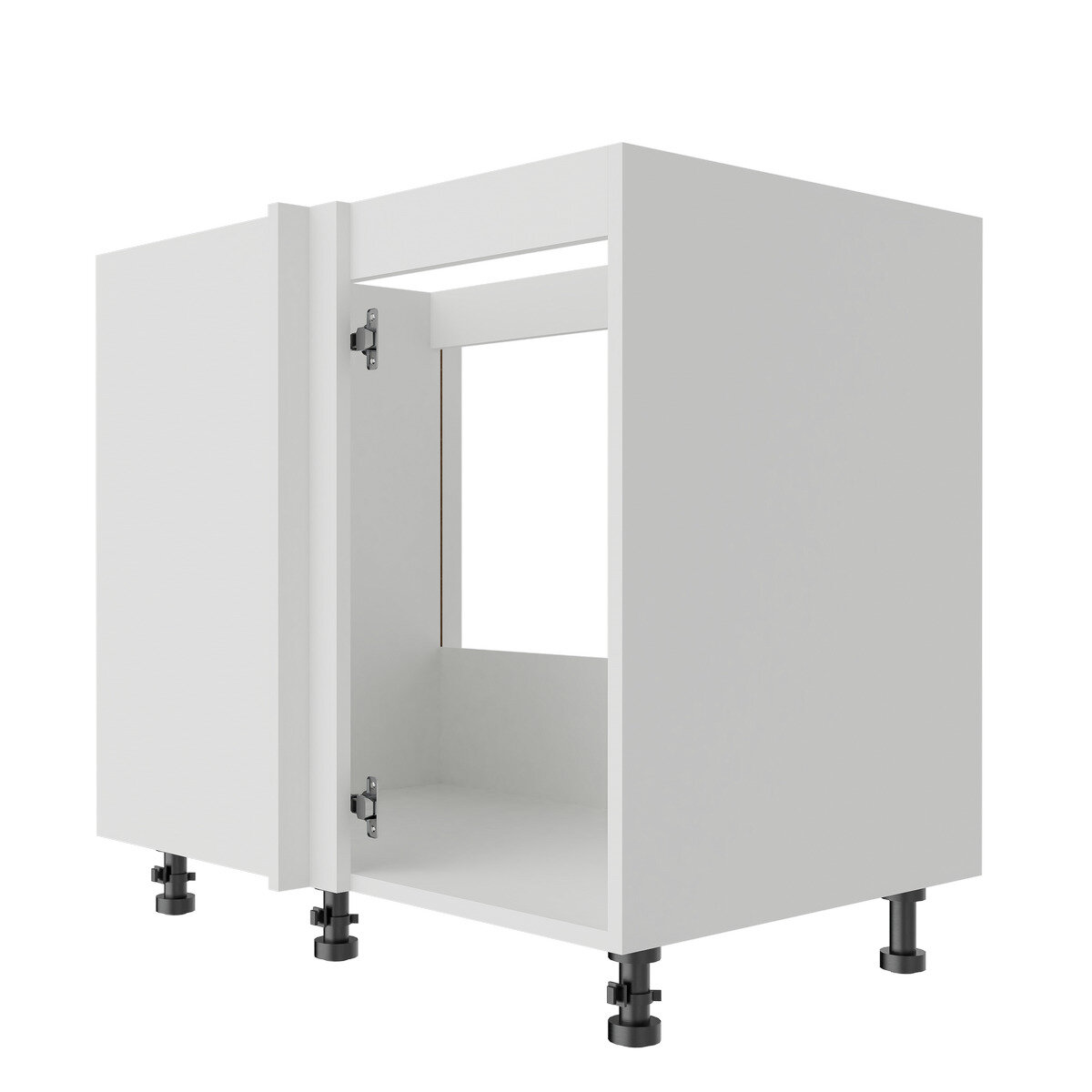 BCS-900-1SX/DX, Каркас тумбы напольной угловой под мойку 1 дв, Ш900мм, В720мм, лев/прав Белый