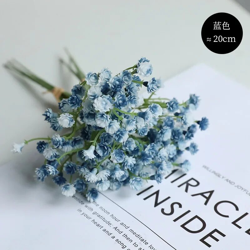 Искусственные гипсофилы из шелка, набор из 3 штук Синий