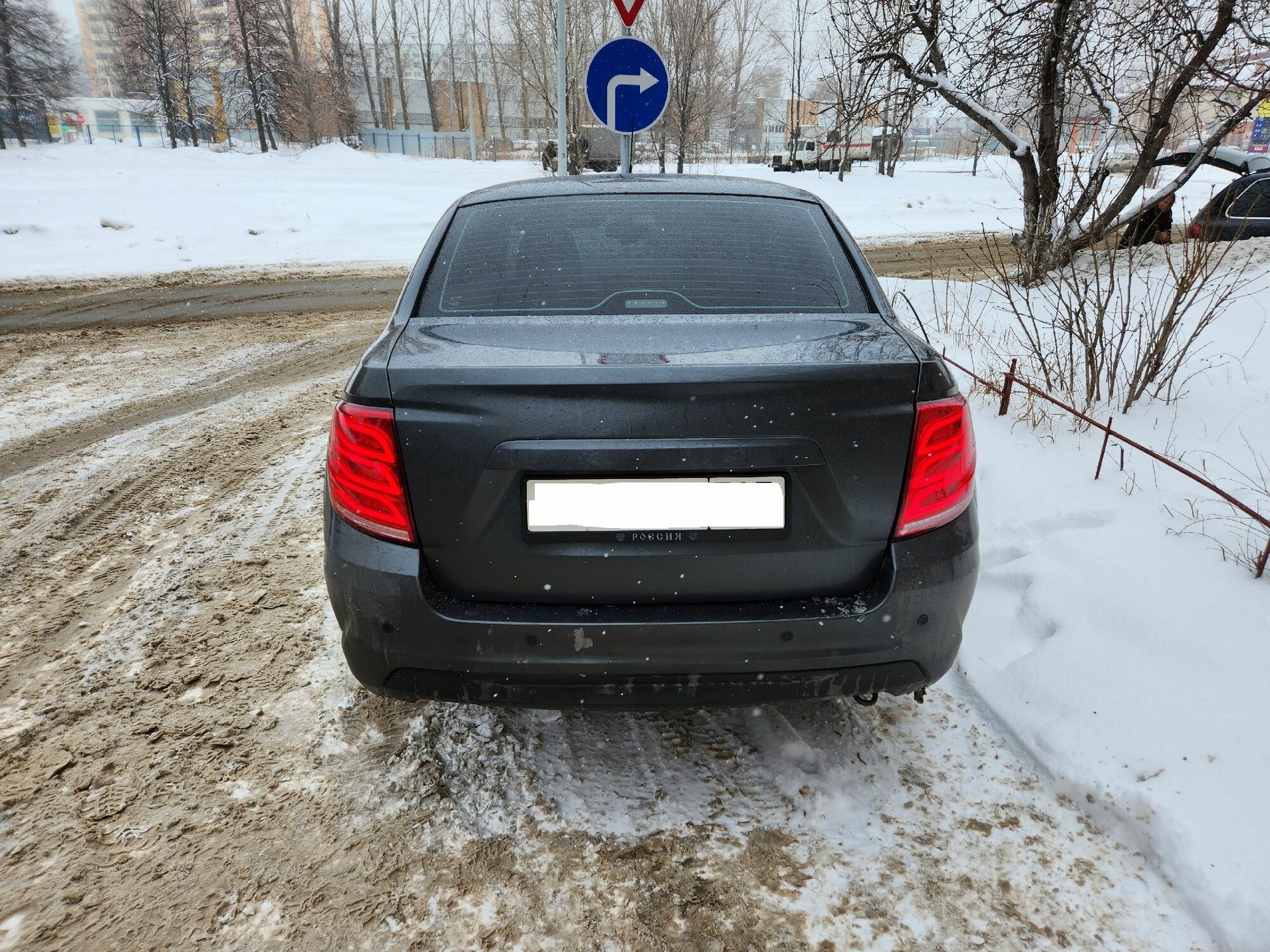 Задние LED фонари для Лада Гранта в стиле "Mersedes AMG" (красные, плазма) Фонари Granta в стиле Амг