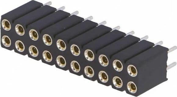 Гнездо CONNFLY DS1002-03-2*10131 Гнездо штыревое "мама" PIN 20 цанговые контакты прямой THT 1шт