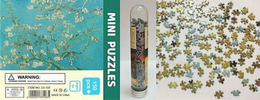 ПазлыВКолбе 150 деталей. Цветение миндаля MINI PUZZLES (10*15 см) 33-105, (YIWU XINSHIXIAN ARTS AND CRAF