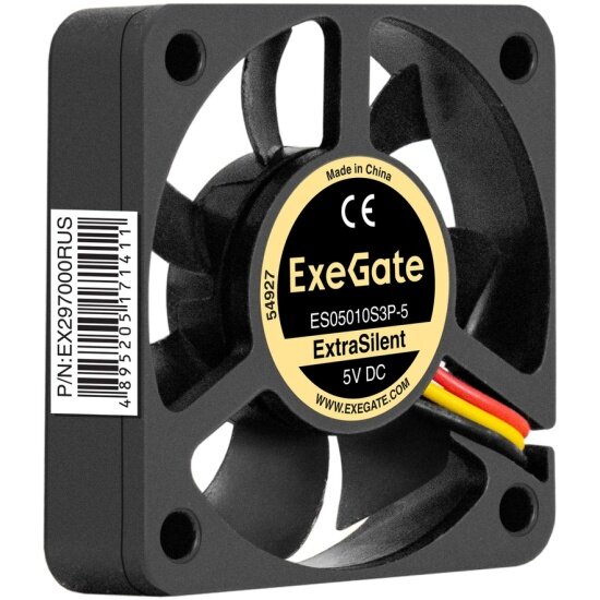 Вентилятор для корпуса Exegate ExtraSilent ES05010S3P-5 5В DC 50x50x10мм 3pin (EX297000RUS)