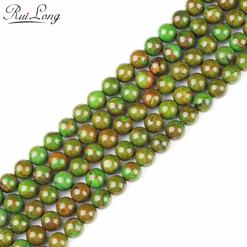 Натуральный камень Хризоколла, бусины 4/6/8/10 мм, STAR LOONG 8MM 47PCS