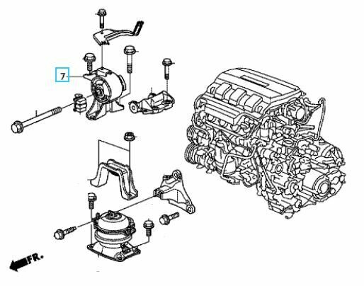 Опора крепления двигателя; Артикул Honda/Acura: 50820TK8A61 (Оригинал)